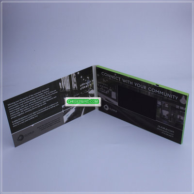 Hot AVI format 4.3 inch video brochure / Invitation video greeting card / lcd video book with 128Mb memory