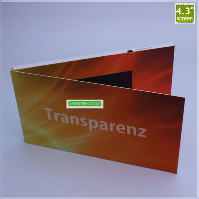 4.3 TFT LCD module in print video brochure,video greeting card,video postcard,video book for advertising and promotions