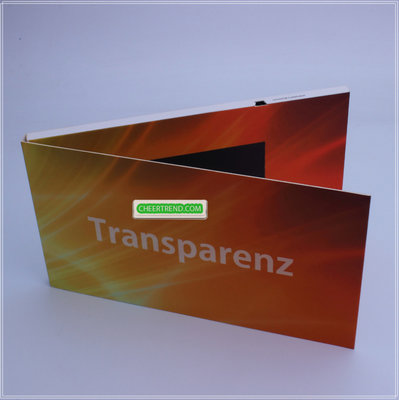 Promotional OEM TFT Screen 4.3 inch lcd video greeting card, video brochure with 128M memory