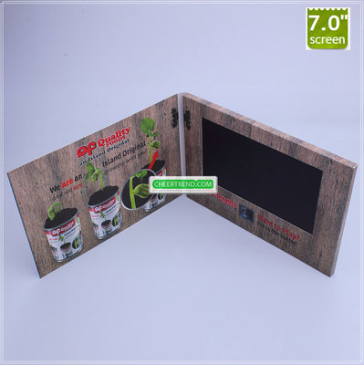 2017 Customize 7 inch LCD touch screen video book/LCD video display/player brochure/7 inch video greeting card