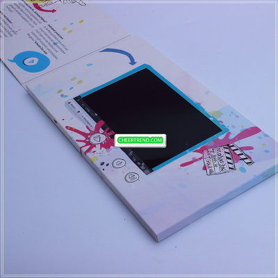 Advertising promotional gift A5 Portrait size 5" lcd screen video book with 4 Colour printing