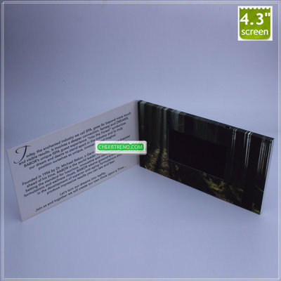 China factory 4.3 inch TFT LCD Video brochure Video book and Video Mailer
