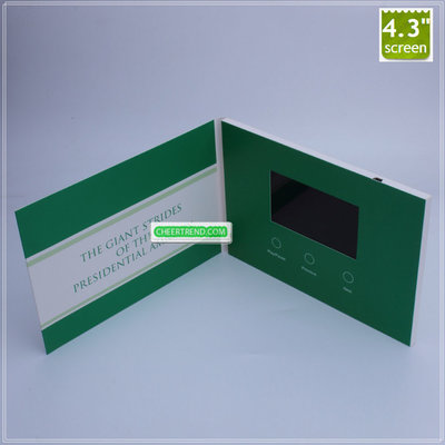 USB player video brochure card 4.3 inch LCD display restaurant video menu book