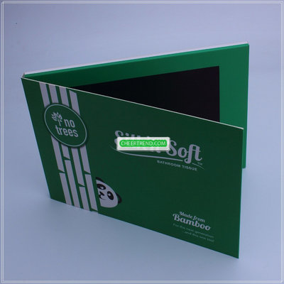 custom artwork 7 inch LCD video booklet/LCD video invitation card/LCD video book