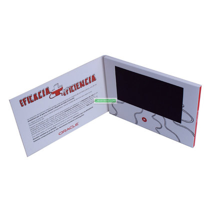 Custmize A4 & A5 book size 7" tft screen video greeting card