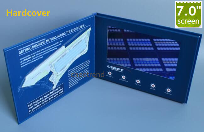 China wholesale Hardcover A5 size 7 inch LCD Screen Video Brochure with 256Mb memory