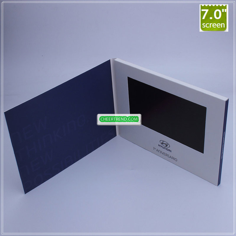 2017 Hot Business Gift 7 inch video greeting card video brochure video book merchandising promotional