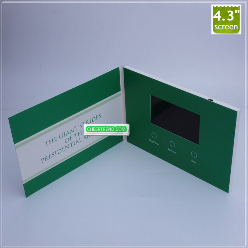 USB player video brochure card 4.3 inch LCD display restaurant video menu book