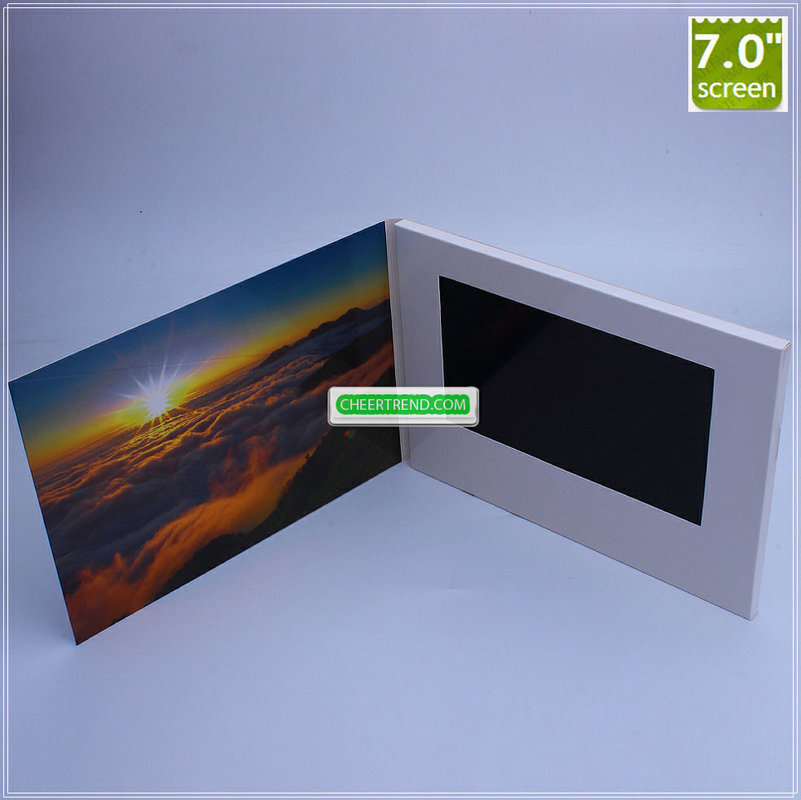 7 inch LCD Screen Video Talking Greeting Card with 256MB Memory and Customized Artwork Printing