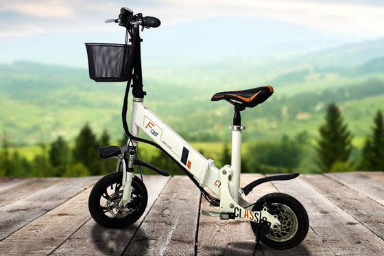 Folding 14 Inch Small Electric City Bike Lithium Battery Powered CE Certificate