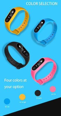Multi Colored Smart Movement Bracelet Fitness Tracker Support For Call Reminders