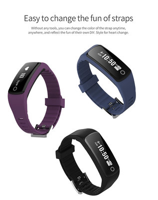 Smart Movement Bracelet With Sleep Monitor , Heart Rate Blood Pressure Wristband