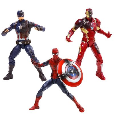 Captain America 3D Model  Plastic Baby Toys , PVC Material Action Figure Toys