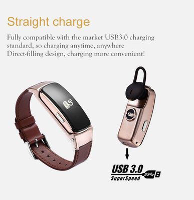 Smart Movement Bracelet With Talk Phone / Heart Rate And Blood Pressure Function