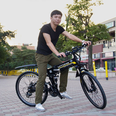 High Speed Folding Electric Bike Sport Disc Brake 6061 Aluminum Alloy With LCD Display