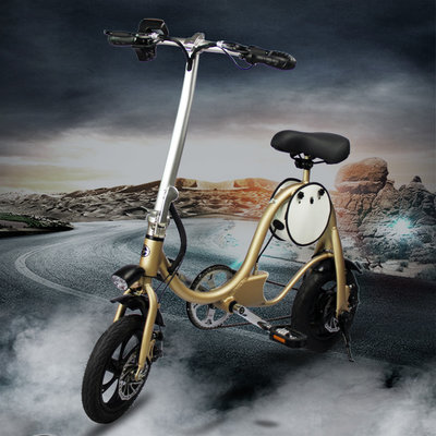 12 Inchs 36V Adult Folding Electric Bike Brushless Motor With Power Assisted System