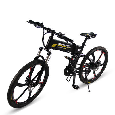 HANMA Folding Electric Bicycle 36V Adjustable Seat Height Multi - Color With Soft Tail