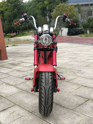 High Carbon Steel Mini Electric Bicycle , Red Color Small Electric Bike YT Cool Big Harley