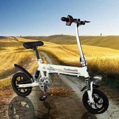 Multi Colors Selection Lightweight Foldable Bike , Electric Folding Cycle DC 42V 2000ma Charger