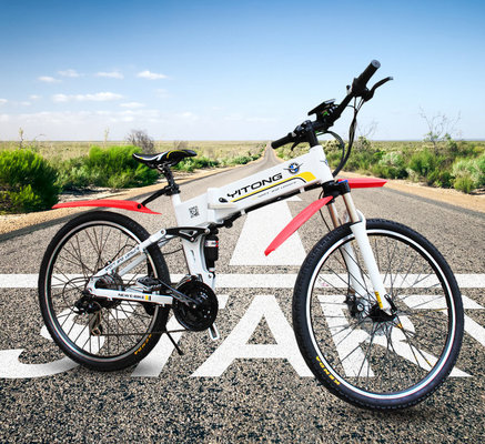 Integrated Wheel Folding Electric Bike 250W Peak Motor 36V 10.4AH Lithium Battery