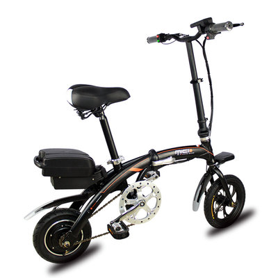 Removable Lithium Battery Fold Up Electric Bike , Folding Electric Bicycle 12'' 250W 36V