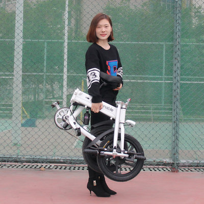 Aluminum Alloy Body Folding Electric Mountain Bike 250W 16 Inch Assistance 60% PAS