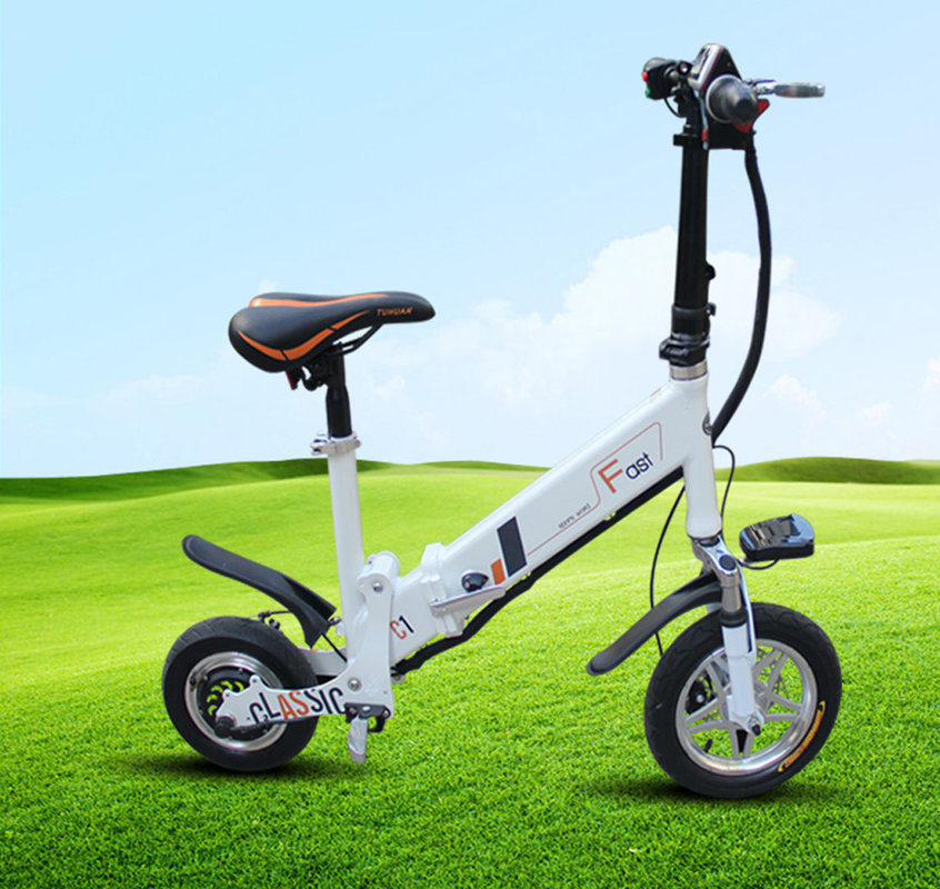 TUHUAN Folding Electric Mountain Bike , Electric Folding Bike Lightweight