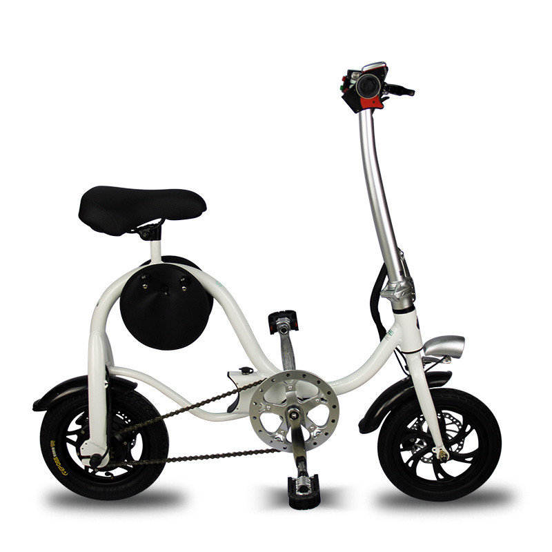 Folding Smart Electric Bike 12 Inch 36V 250 Watt Removable Lithium Battery