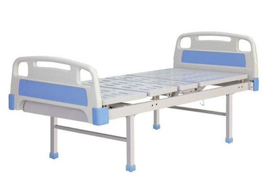 Neat Appearance Simple Flat Hospital Bed High Reliability For Clinic / Home Care