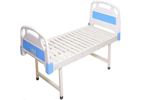 Neat Appearance Simple Flat Hospital Bed High Reliability For Clinic / Home Care