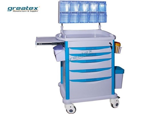 General Purpose Emergency Crash Cart Anti Static Prevent Hair Winding Move Flexibly