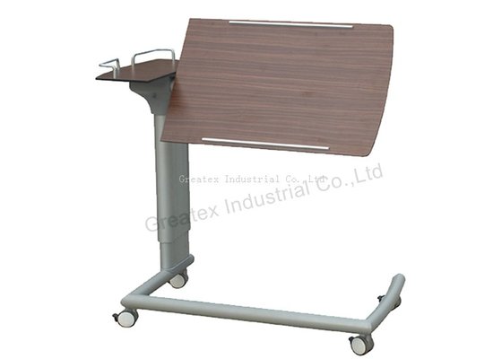 Tilt Function Hospital Care Furniture OverBed Table Gas Spring Controlled For Laptop