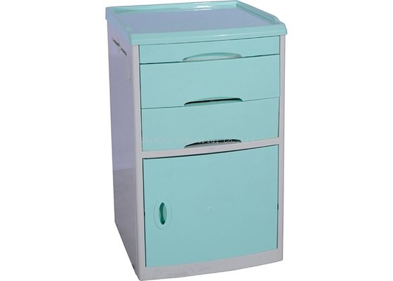 Color Optional Hospital Ward Furniture , ABS Plastic Medical Bedside Cabinet