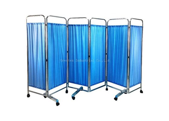 Folding Portable Medical Privacy Screens Easy Installation Waterproof Cloth