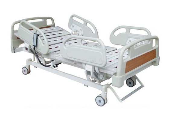 High Strength Electric Hospital Bed , Electric Patient Bed Steel Frame / ABS Side Rail