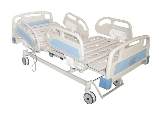 High Strength Electric Hospital Bed , Electric Patient Bed Steel Frame / ABS Side Rail