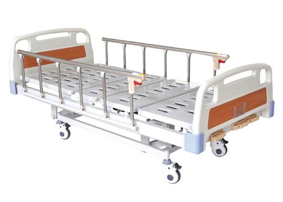 Foldable Metal 3 Crank Hospital Bed Hand Control Comfortable Removable Easy Cleaning