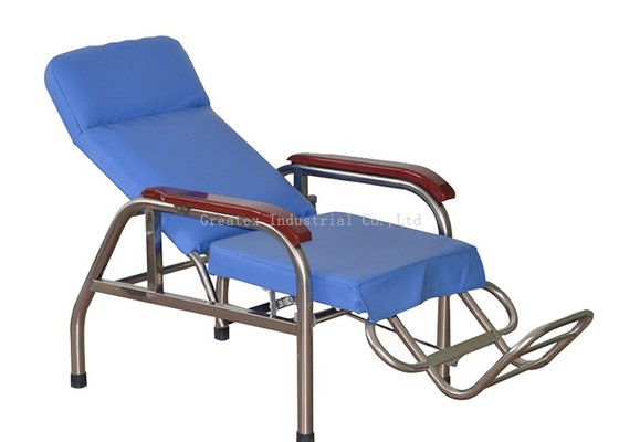 Durable IV Infusion Chairs , Blood Transfusion Chair Adjustable Reclining Position