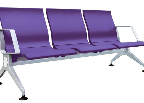 Purple Color Salon Waiting Chairs Good Stability 1750mm * 640mm * 760mm