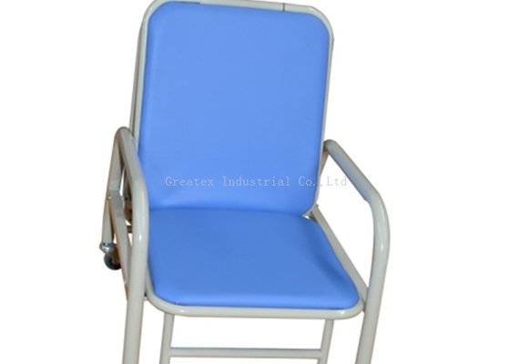 Blue Color IV Infusion Chairs Powder Coated Steel Frame For Hospital Ward Room