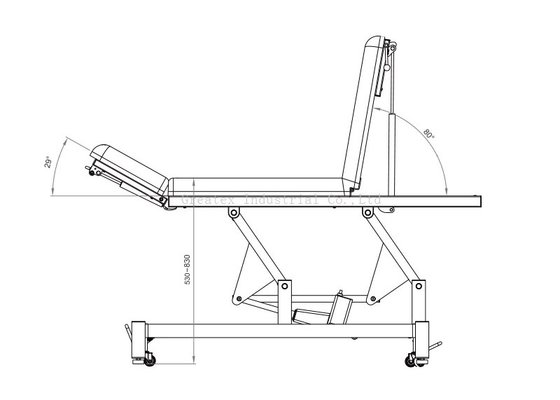Easy Cleaning Electric Physiotherapy Bed Special For Rehabilitation Training