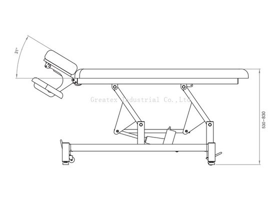 One Motor Medical Examination Couch , Physical Therapy Treatment Table
