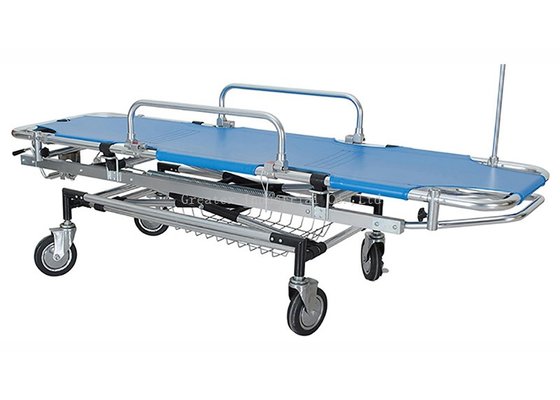 Manual Patient Transfer Trolley , Ambulance Emergency Stretcher Trolley
