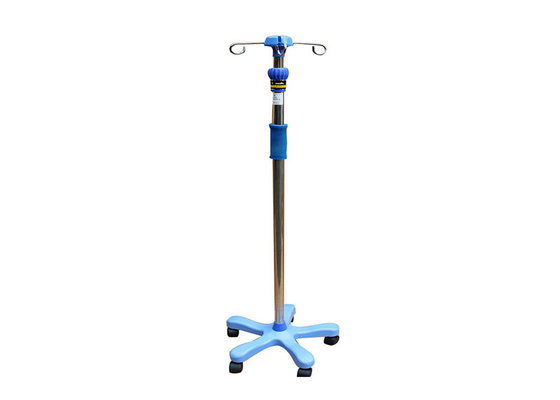 Metal Movable Hospital Drip Stand , Medical IV Pole 10cm - 210cm Adjustable