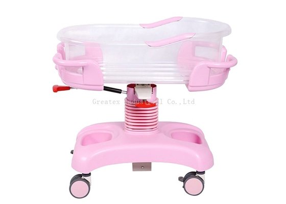 Plastic Bassinet Pediatric Hospital Bed , Hospital Baby Cart Weight Measuring Available