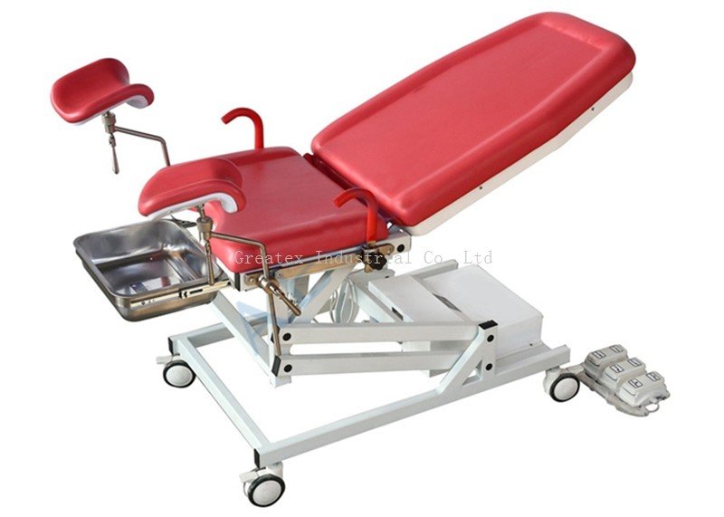 Electric Gynecology Exam Chair , Gynecological Examination Table Red Color