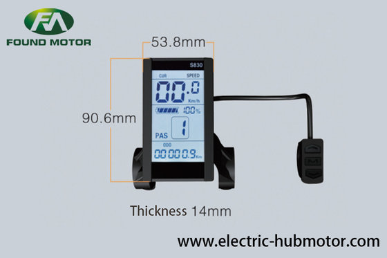 S830 Intelligent Electric Scooter Ebike Lcd Display Waterproof CE / ROHS Certificate