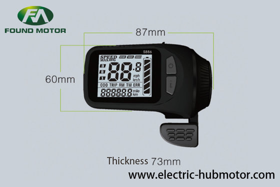 High Definition Electric Bike LCD Display For Battery Indicator / Motor Speed Indicator