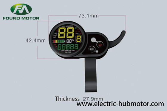 E bike Handlebar Intelligent LCD Control Panel Electric Bicycle Parts OEM / ODM