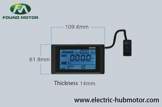 Univeral Handlebar Electric Bicycle Lcd Display / Electric Bike Spare Parts Show Speed